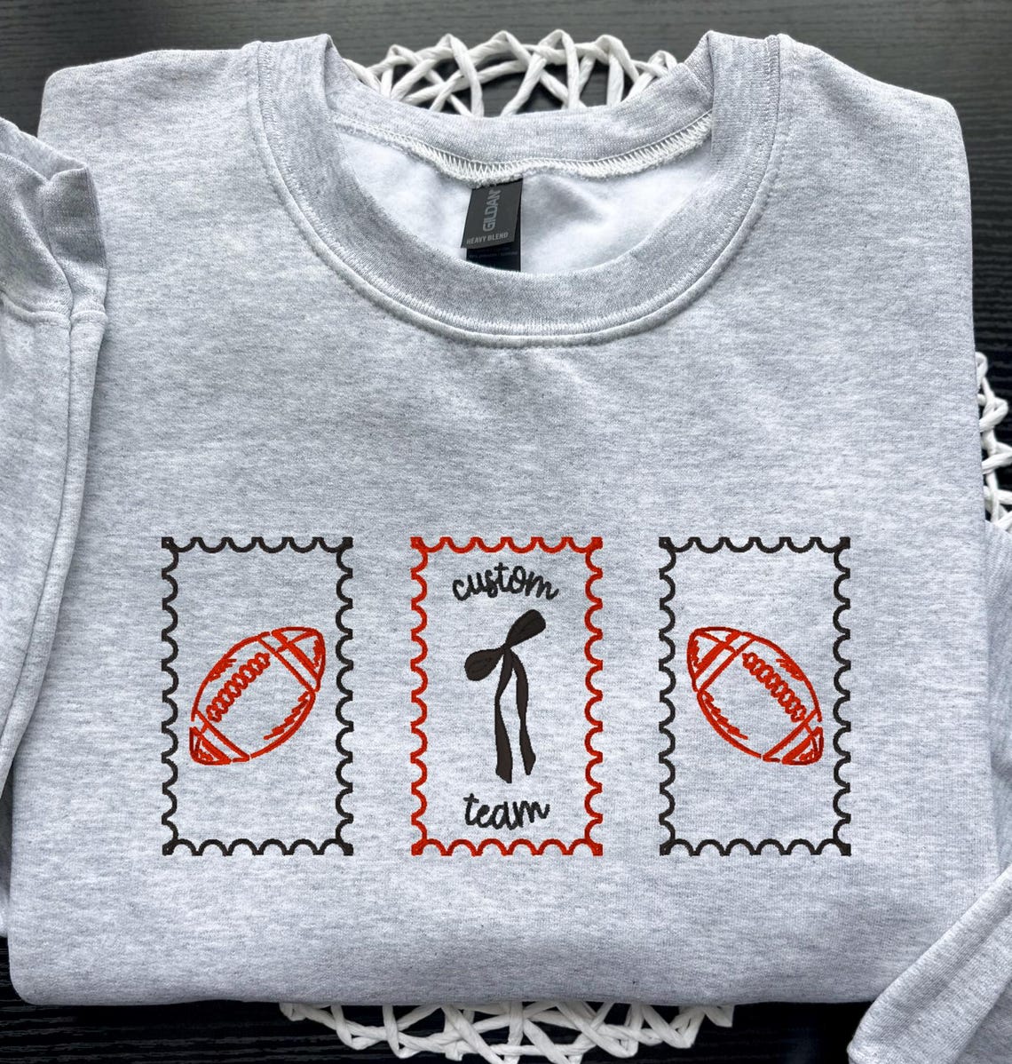 Custom Embroidered Football Team Sweatshirt: Game Day Apparel - Etsy