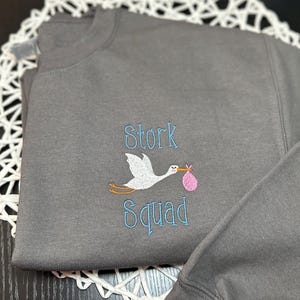 Stork Squad Crewneck Sweatshirt - Labor and Delivery Nurse Sweatshirt ...