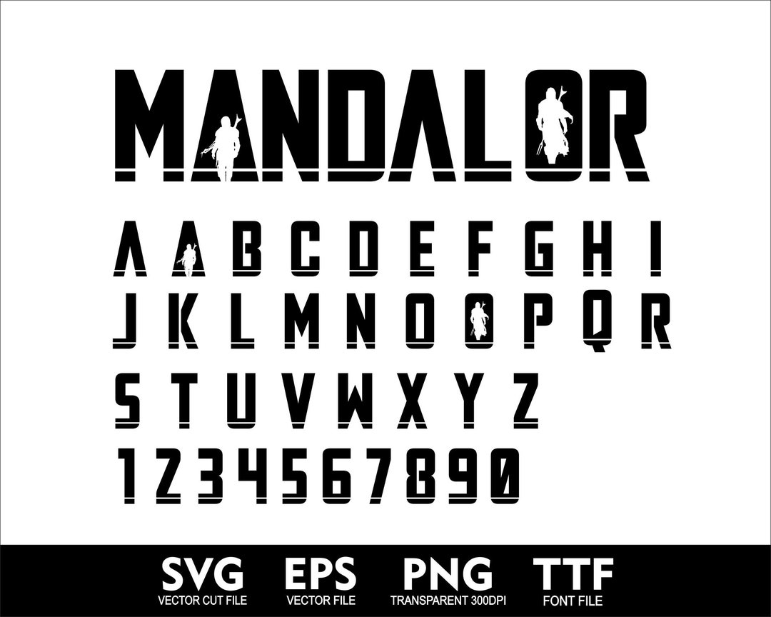 Star Wars Mandalor Font Star Wars Font Tshirt Design Svg Mandalor and ...