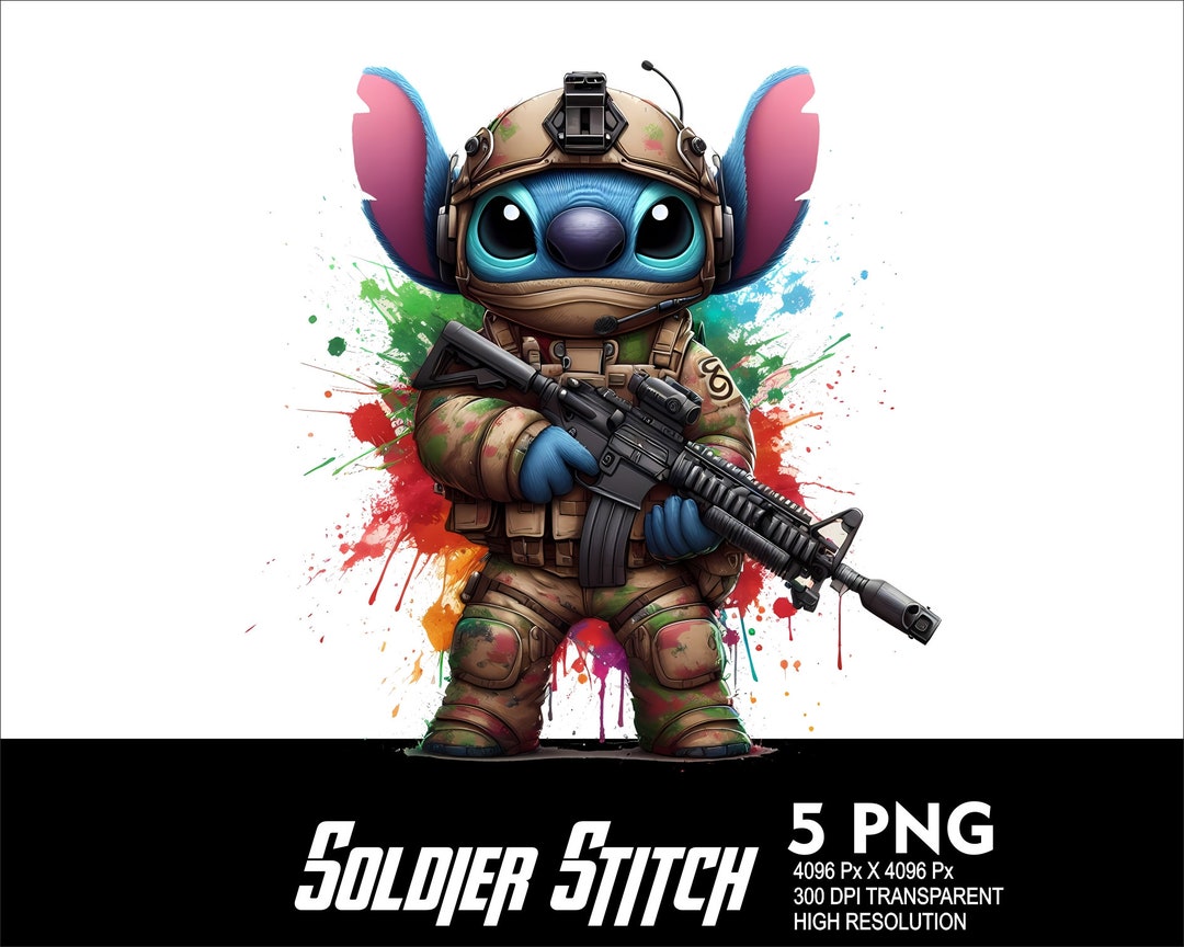 5 PNG Soldier Stitch Splash and Watercolor Transparent PNG for ...