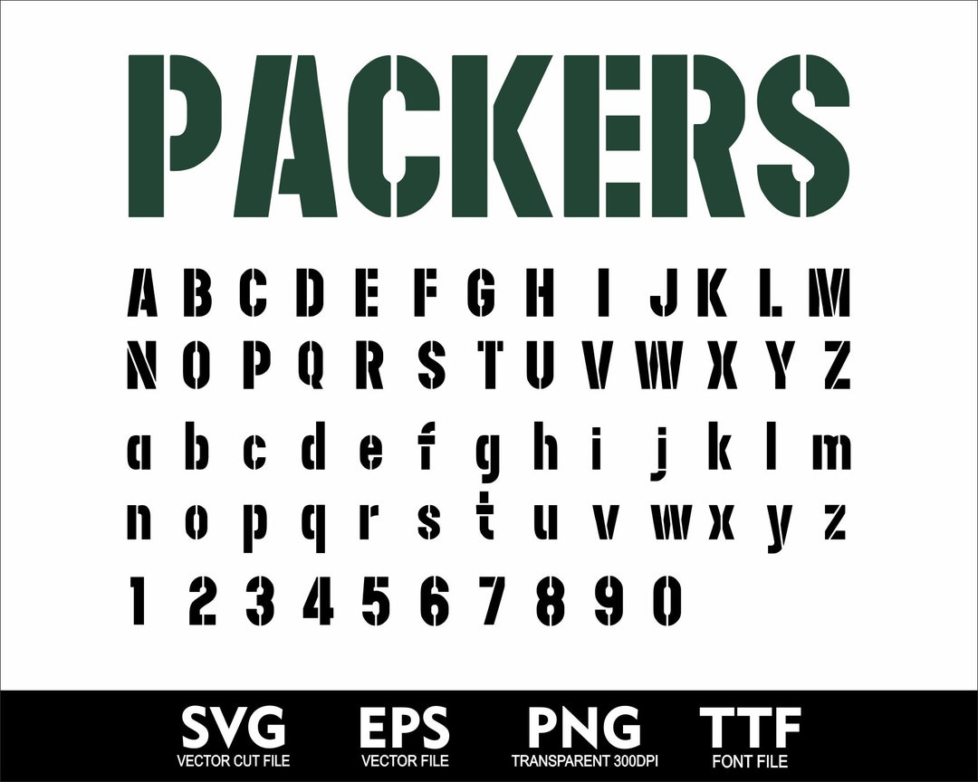 Packers Font Svg Sport Packers Alphabet Sport Team Letter Svg Footbaal ...