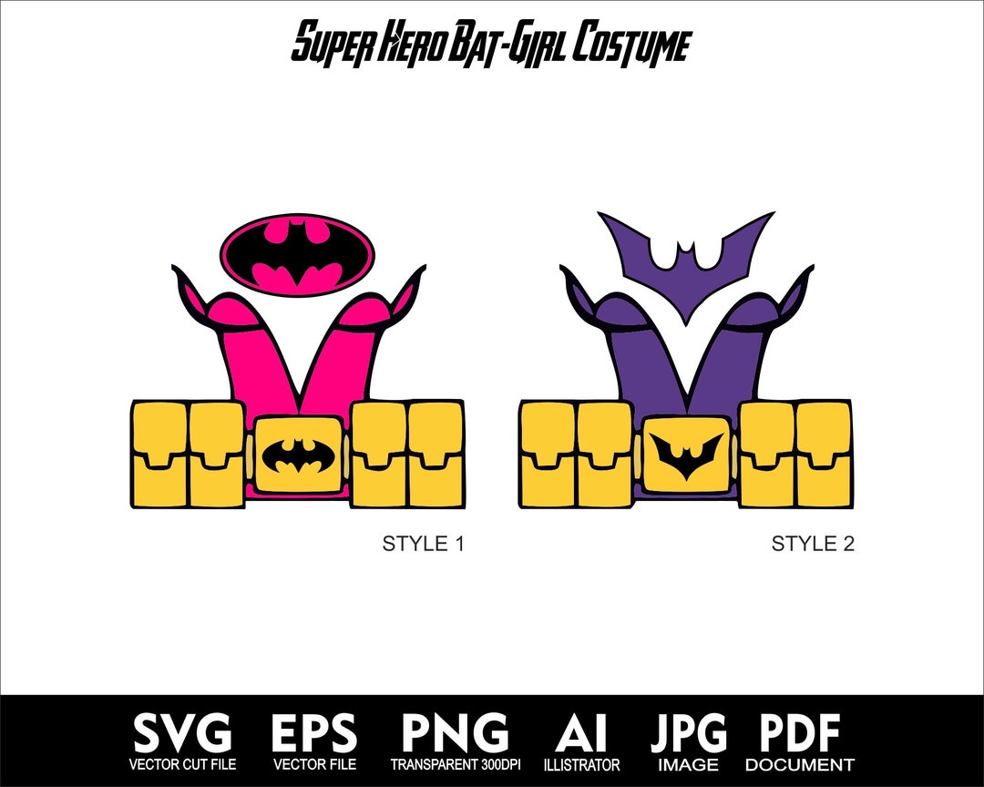 Super Hero Girl Bat Costume Svg Bat Hero Girl Shirt Costume Svg Girl ...