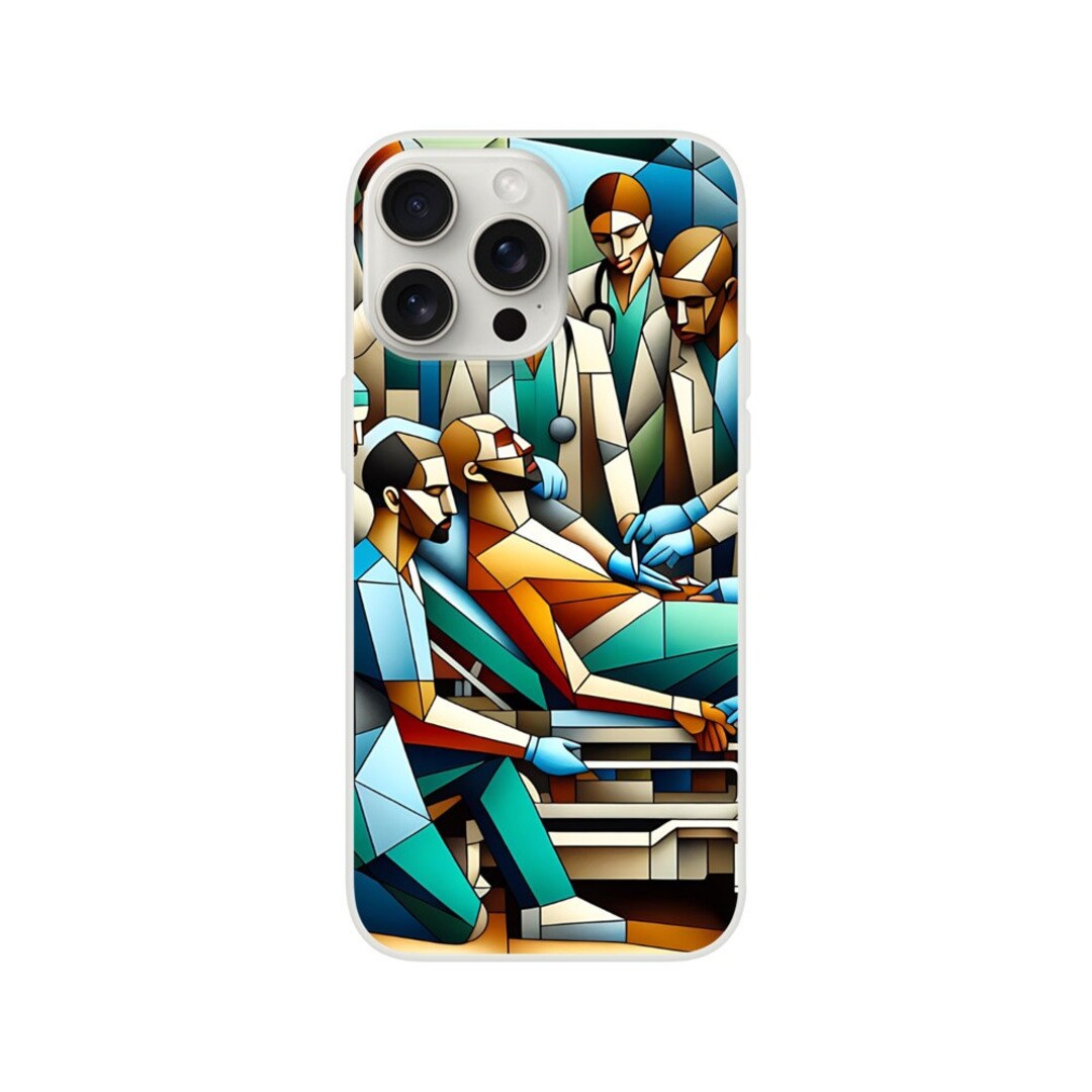 Medical Theme Flexi Phone Case, Healthcare Art - Etsy