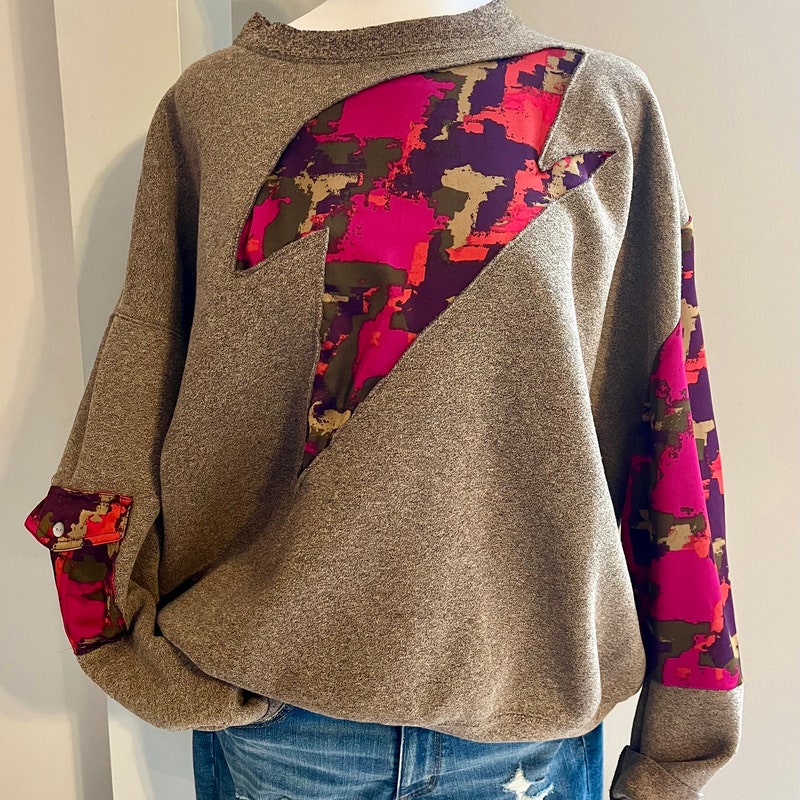 Patch Work Sweatshirt - Etsy