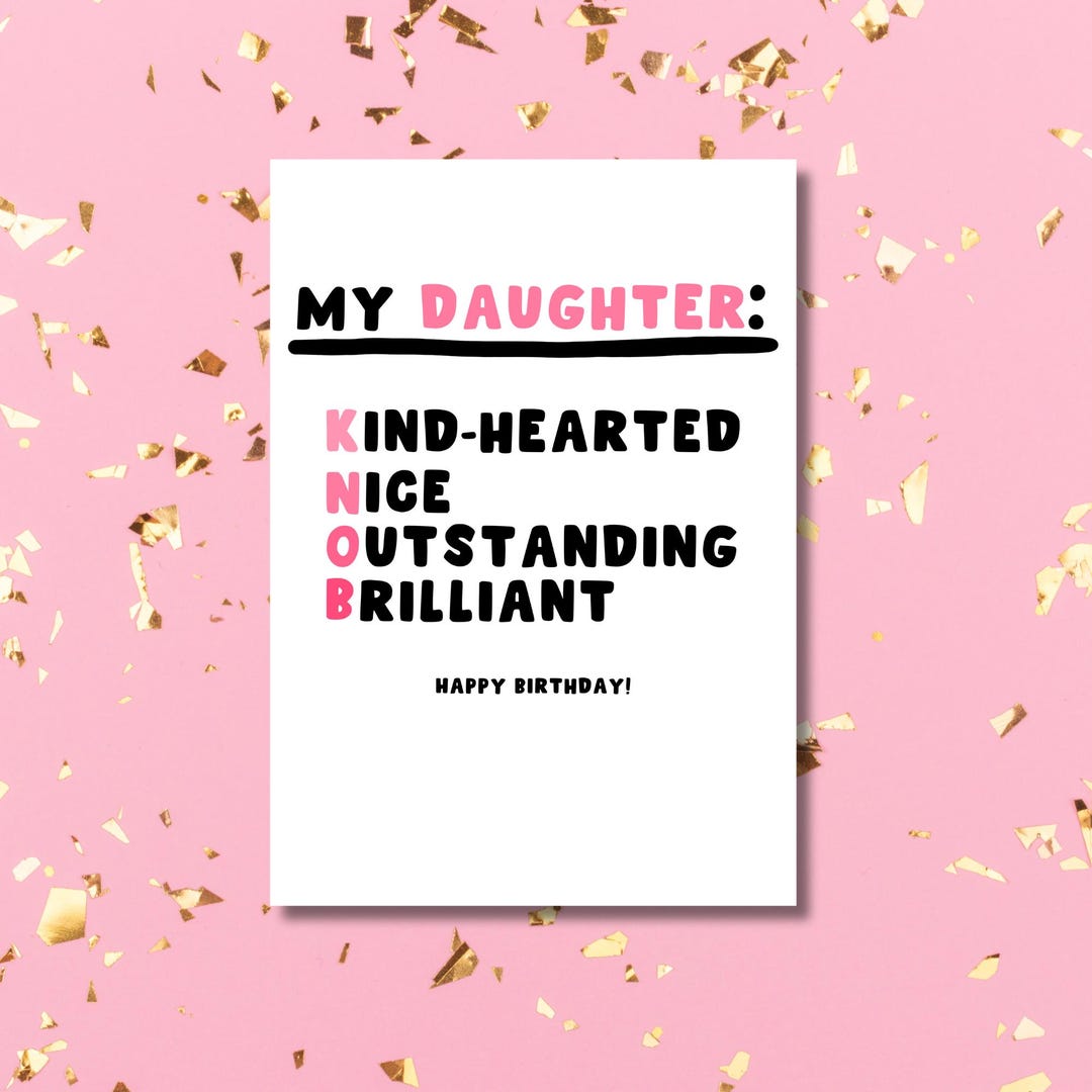 Cheeky Birthday Card for Her, for Daughter Kind-hearted Nice ...
