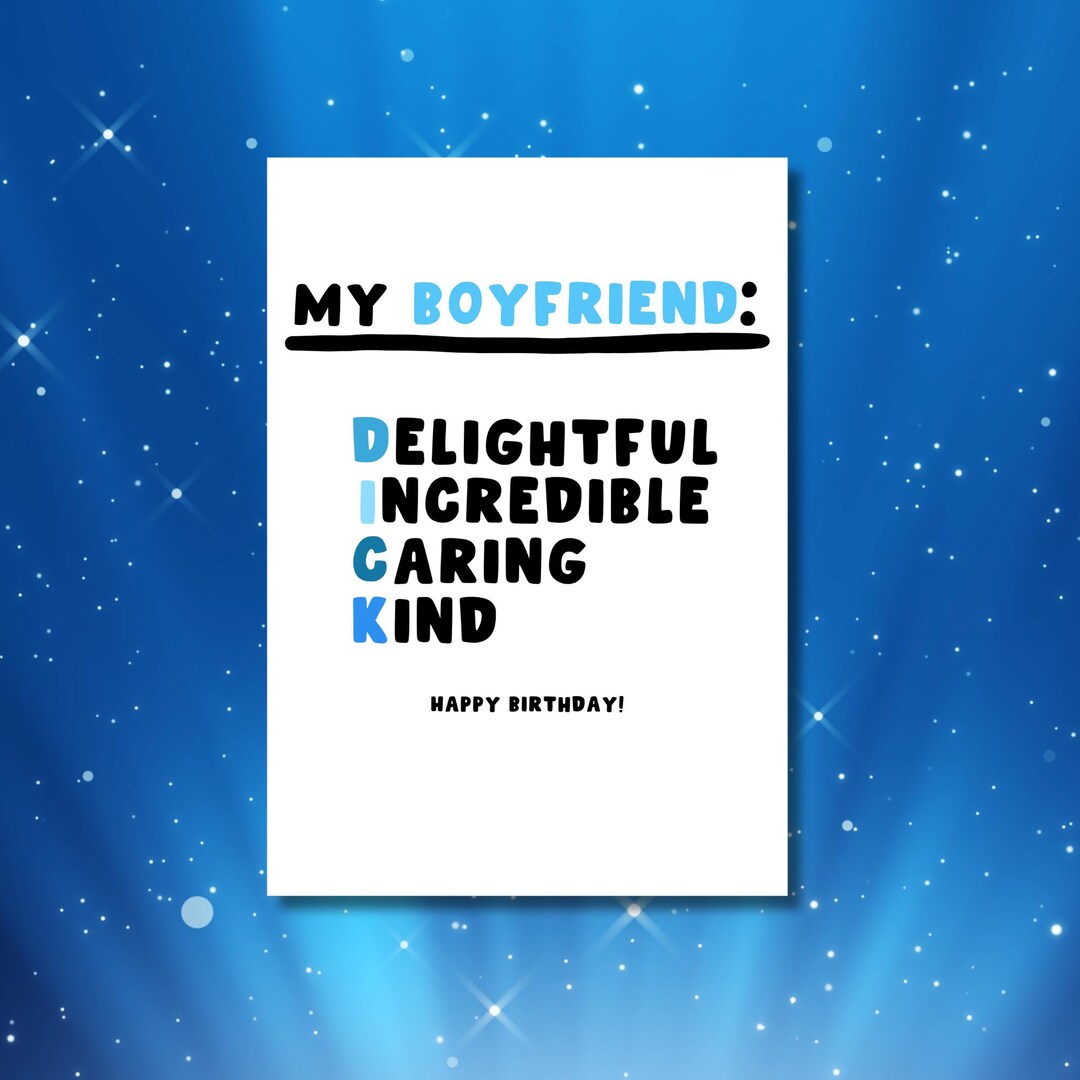 Cheeky Birthday Card for Him, for Boyfriend Delightful Incredible ...