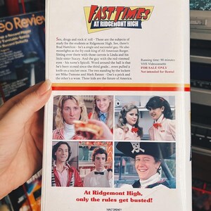 Fast Times at Ridgemont High 1982 Custom VHS Clamshell Slipcover (NO ...
