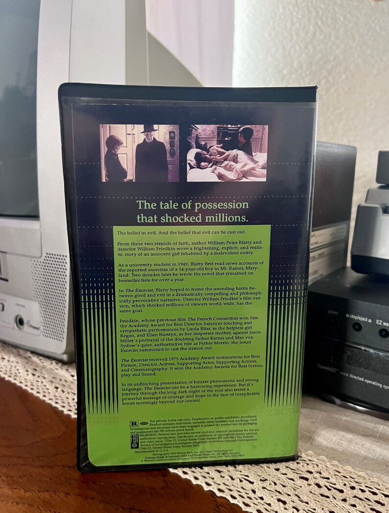 The Exorcist 1973 Custom VHS Slipcover REPLICA no Movie - Etsy