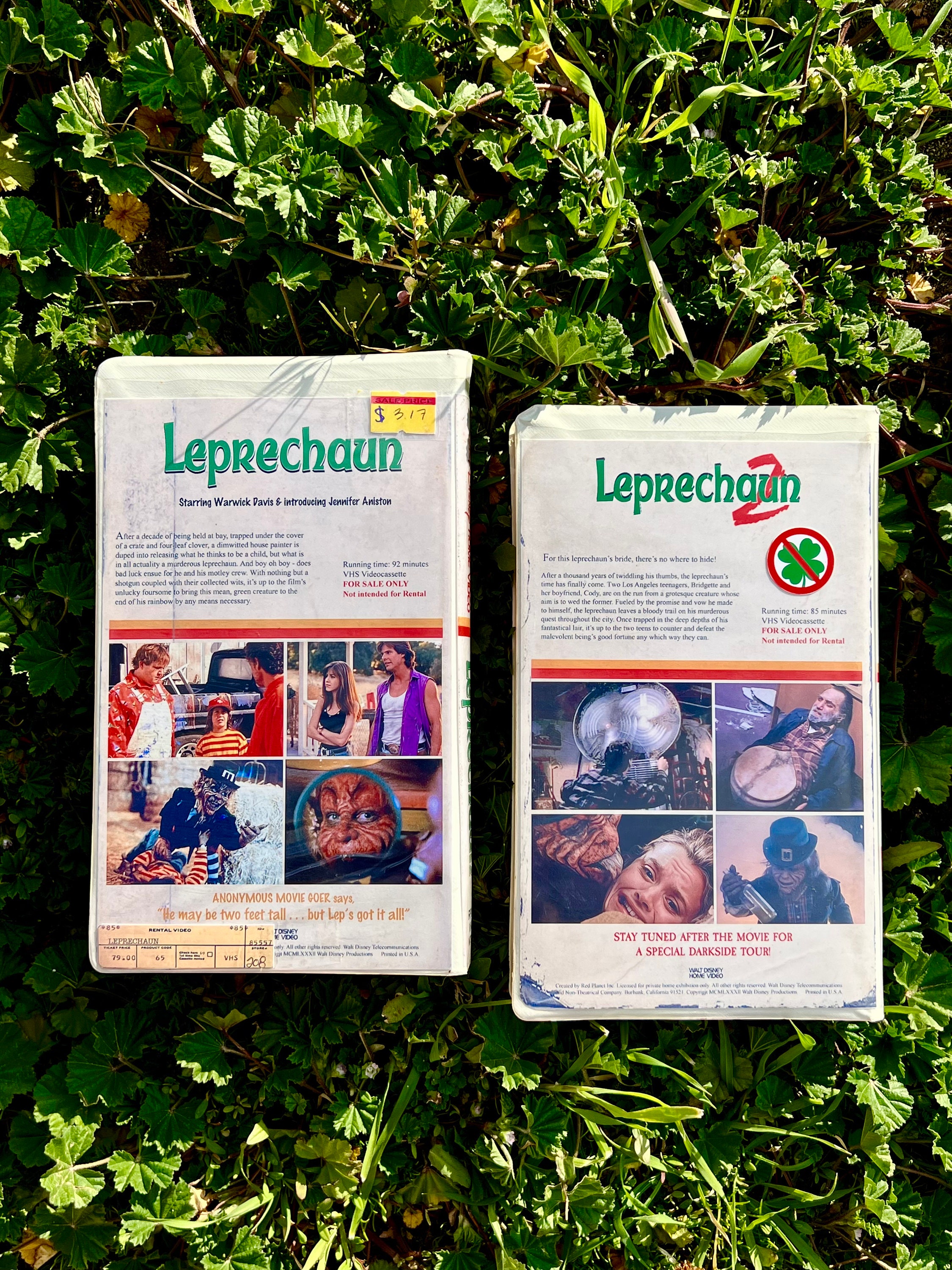 Leprechaun 1 2 Video VHS Lot Bundle Starring Warwick Davis Spoof Custom ...