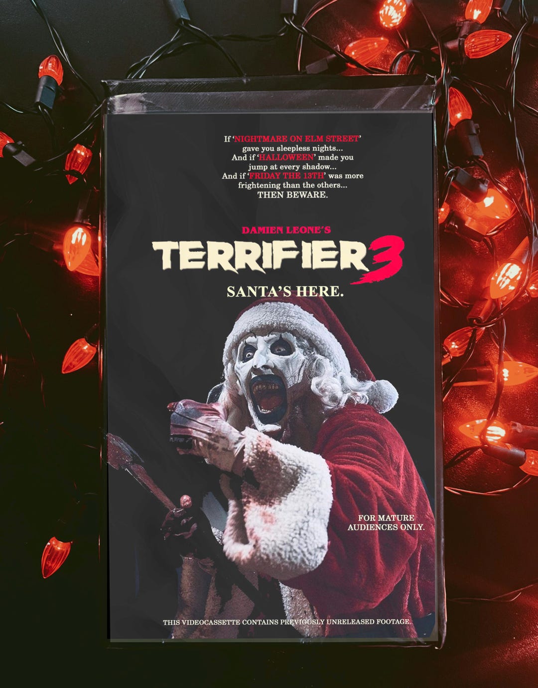 Terrifier 3 Silent Night Deadly Night Spoof Custom VHS Cover (no Movie ...