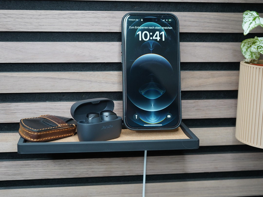 Shelf for Acoustic Panels or Wall Mounting With Apple Magsafe Holder ...