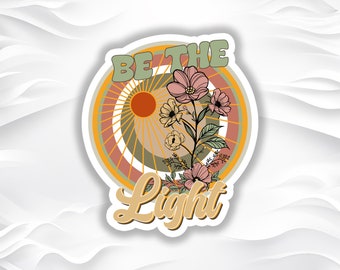 3 Be the Light Sticker, Cross Sticker, Scripture Sticker, Christian ...