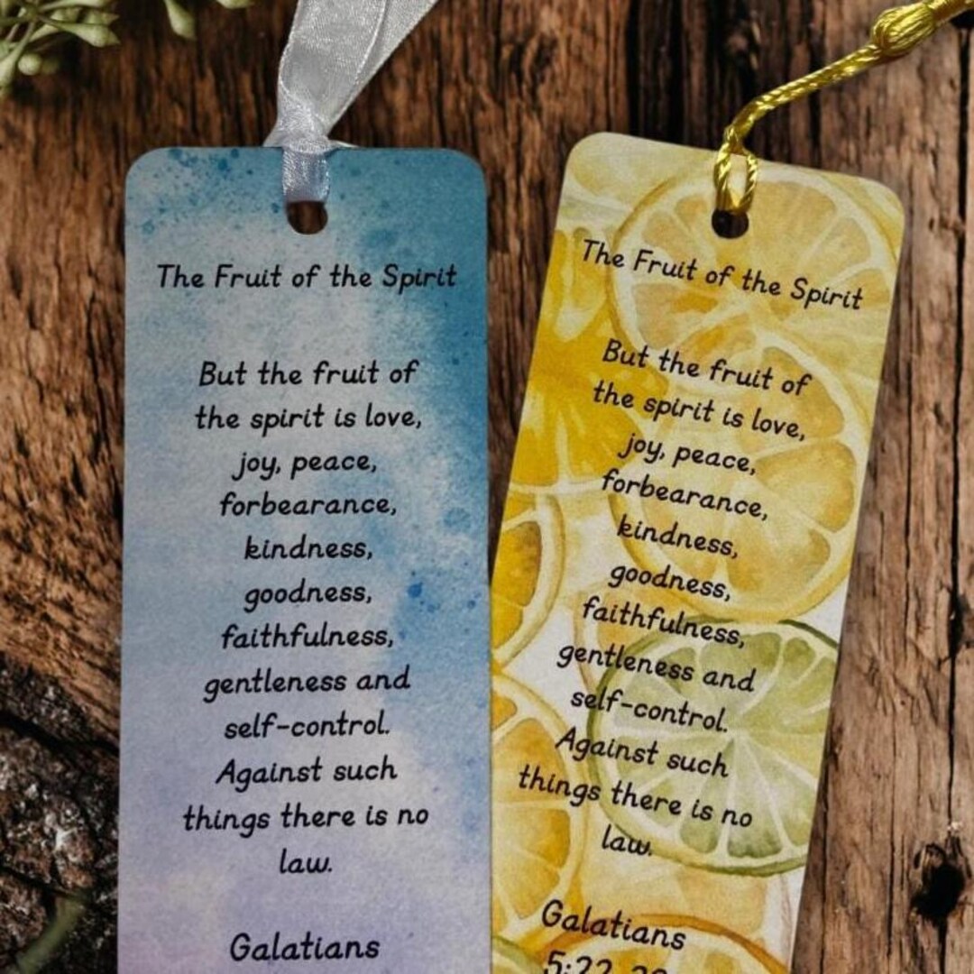 Fruit of the Spirit Bookmark | Galatians 5:22-23 Christian Gift - Etsy