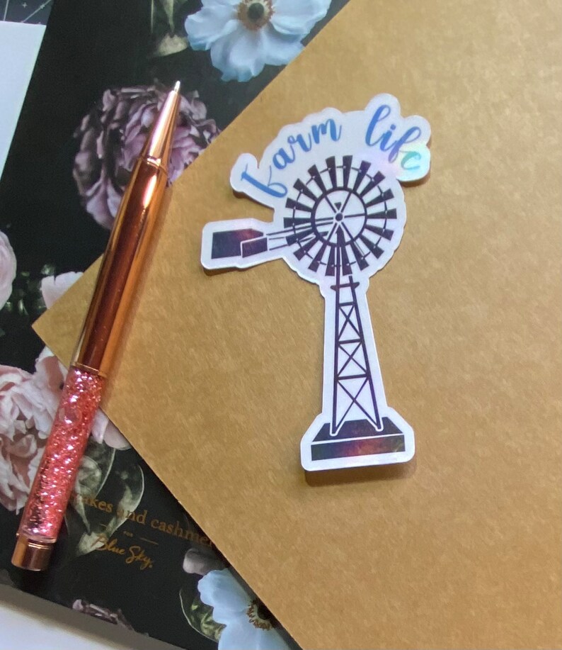 Farm Windmill Sticker Farm Life Sticker Farmhouse Sticker Farm Life ...
