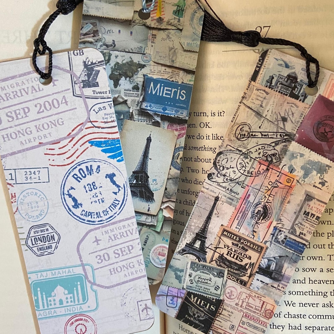 Traveler’s Junk Journal Bookmarks | Junk Journal Travel Bookmark ...