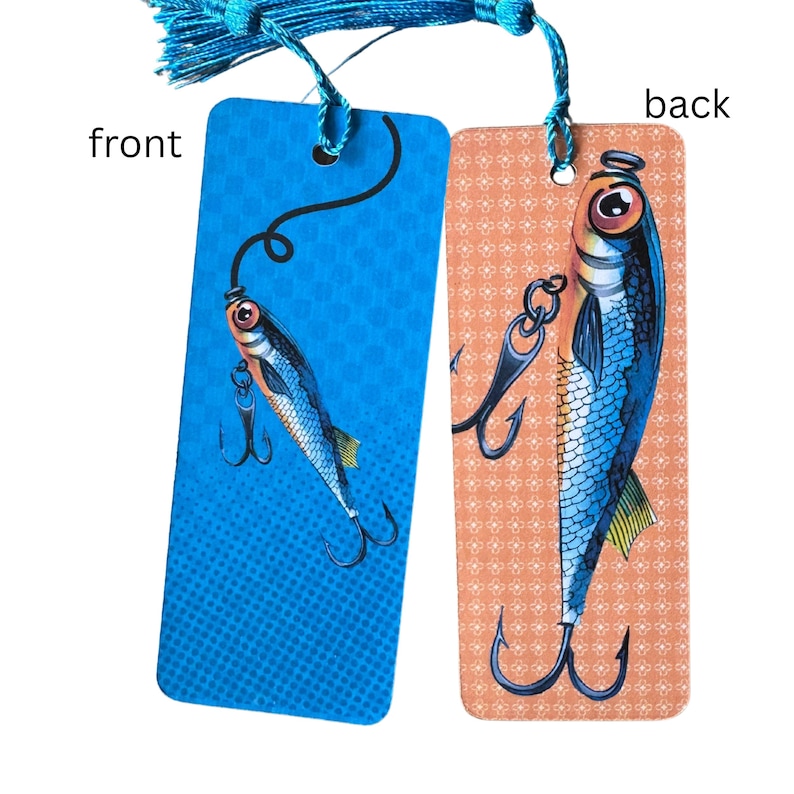 Fishing Bookmark: Sturdy Card Stock Angler Gift - Etsy