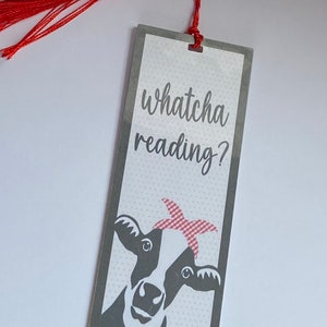 Curious Cow Bookmark | Farm Cow | Cow Bookmark | Farm Life Bookmark ...