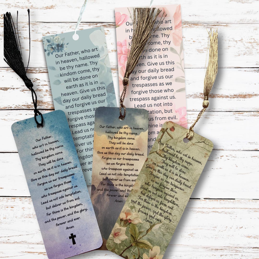 The Lord's Prayer Bookmark: Sturdy Christian Reader Gift - Etsy
