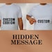 Custom Hidden Message T-shirt: Secret Fold Code Tee - Etsy
