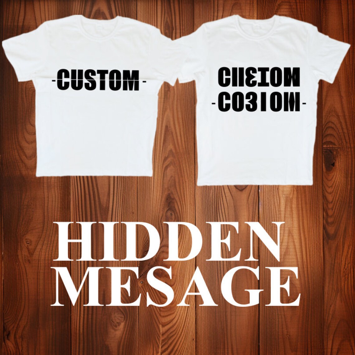Custom Hidden Message T-shirt: Secret Fold Code Tee - Etsy