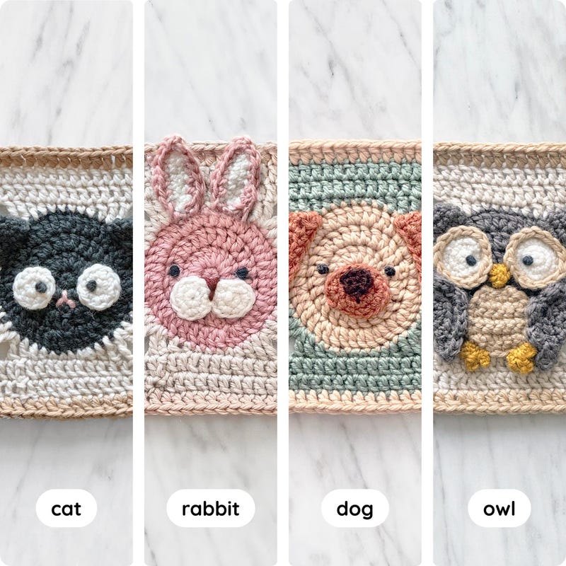 Granny Square Animal Pattern - Etsy
