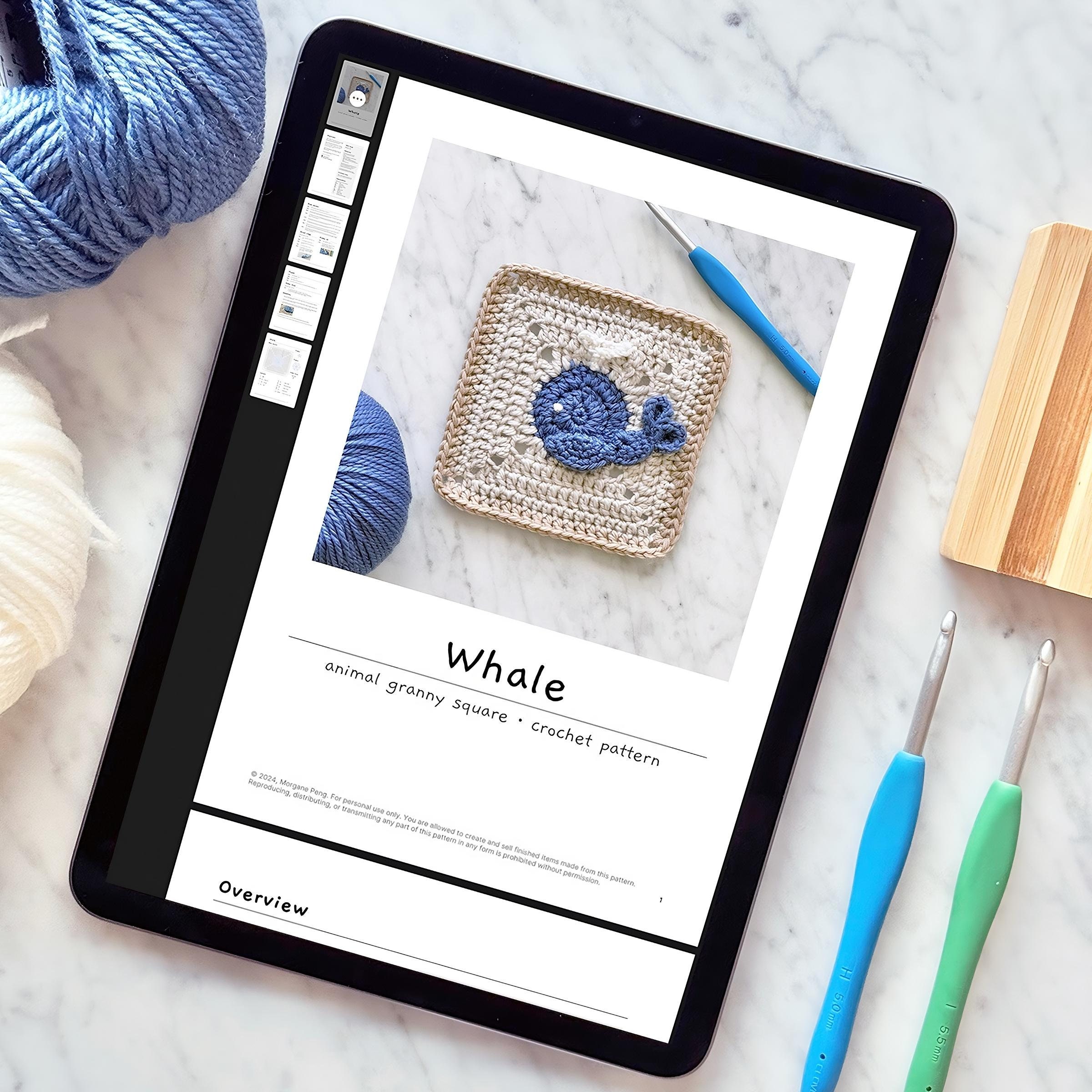 Whale Granny Square Crochet Pattern Sea Animals Ocean Animals Fish ...