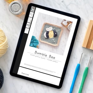 Bee Granny Square Crochet Pattern ⸱ Bumblebee ⸱ Animal ⸱ Blanket ...