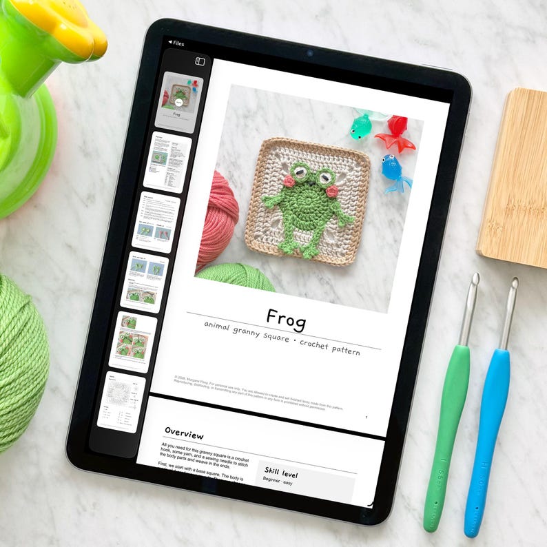 Frog Granny Square Crochet Pattern With Video: Woodland Animal Baby ...