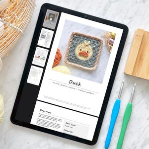 Duck Granny Square Crochet Pattern With Tutorial Video ⸱ Bird ...