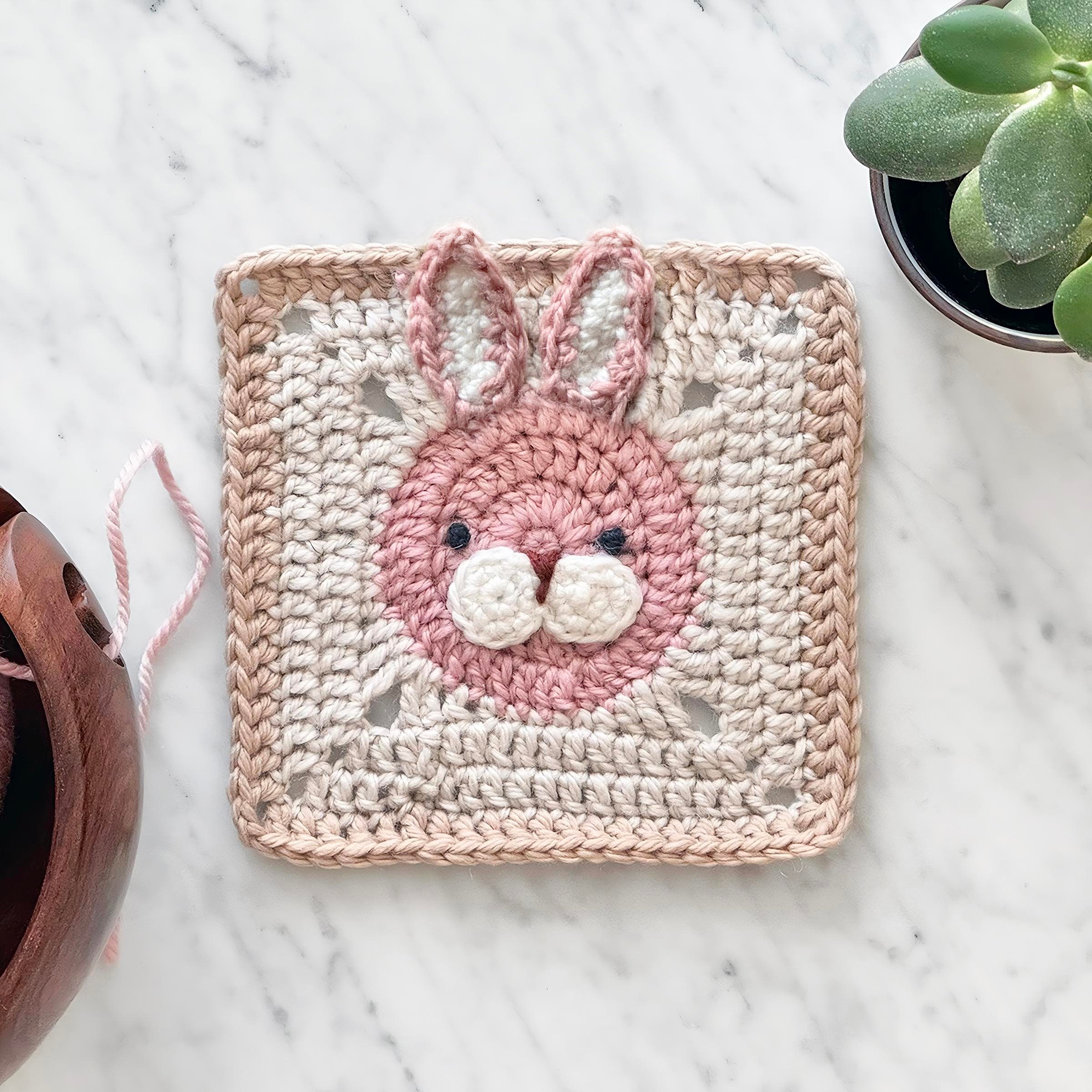 Rabbit Granny Square Crochet Pattern Bunny Animal Blanket Digital PDF ...