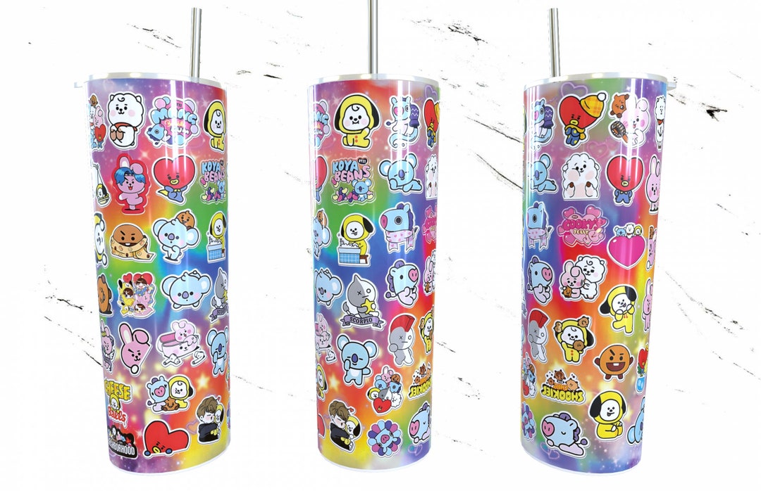 Custom 20 Oz BT21 Tumblers Personalized BTS Characters Travel Mugs, K ...