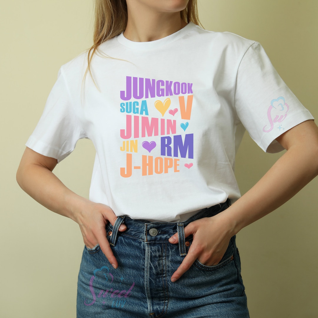 Custom BTS Name Shirts – Personalized Tees With BTS Members' Names, K ...