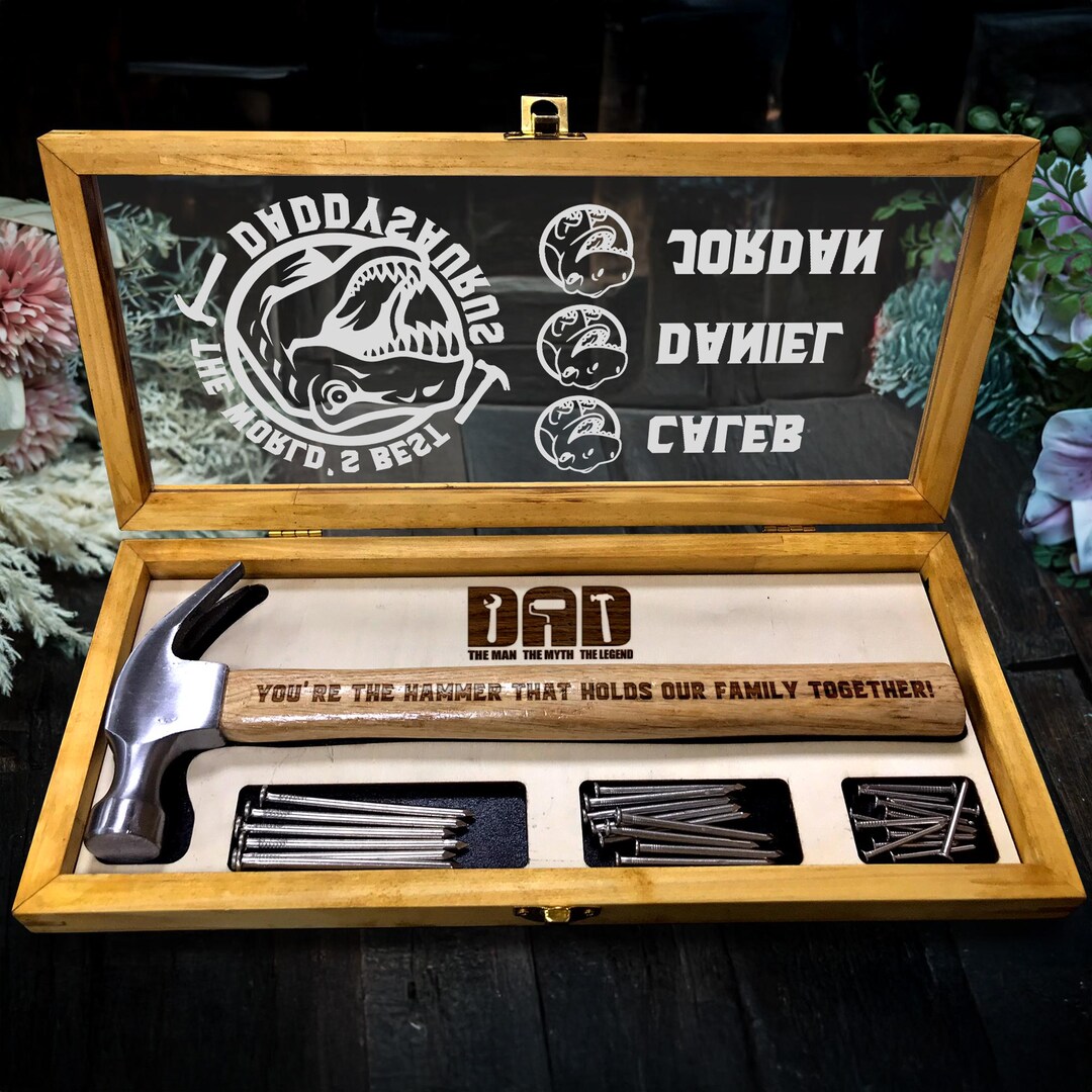 Custom Engraved Hammer for Dad With Wood Box | Father's Day Gift ...