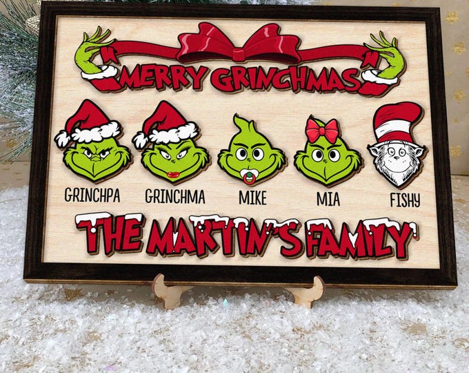 Grinch, Grinchy, Whoville, Christmas, Wall Hanger, Grinch Green, Signs ...