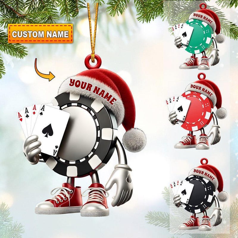 Santa Poker Chips - Etsy