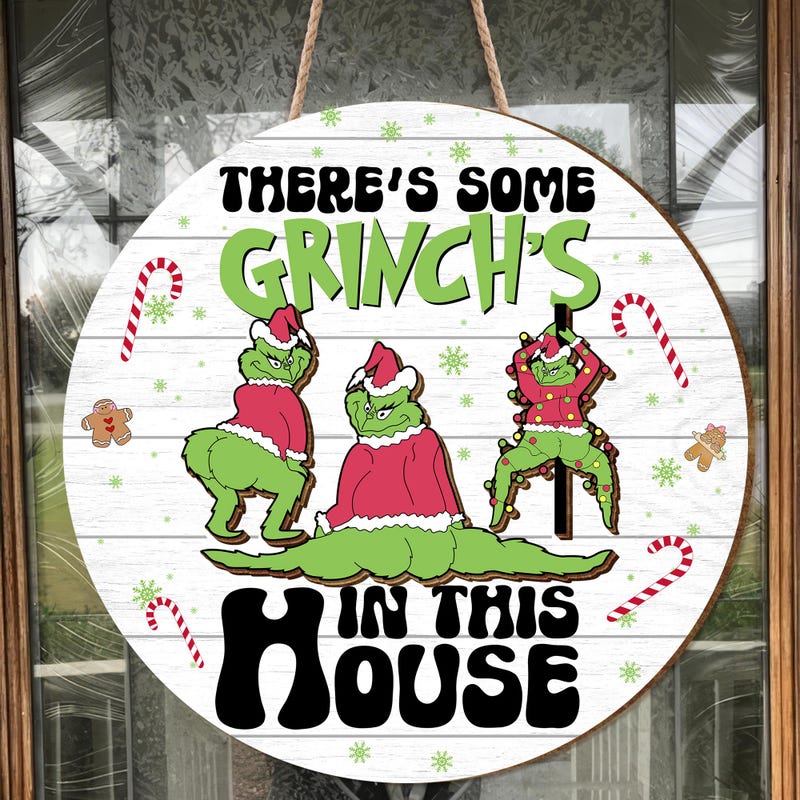 Grinch Door Hanger - Etsy