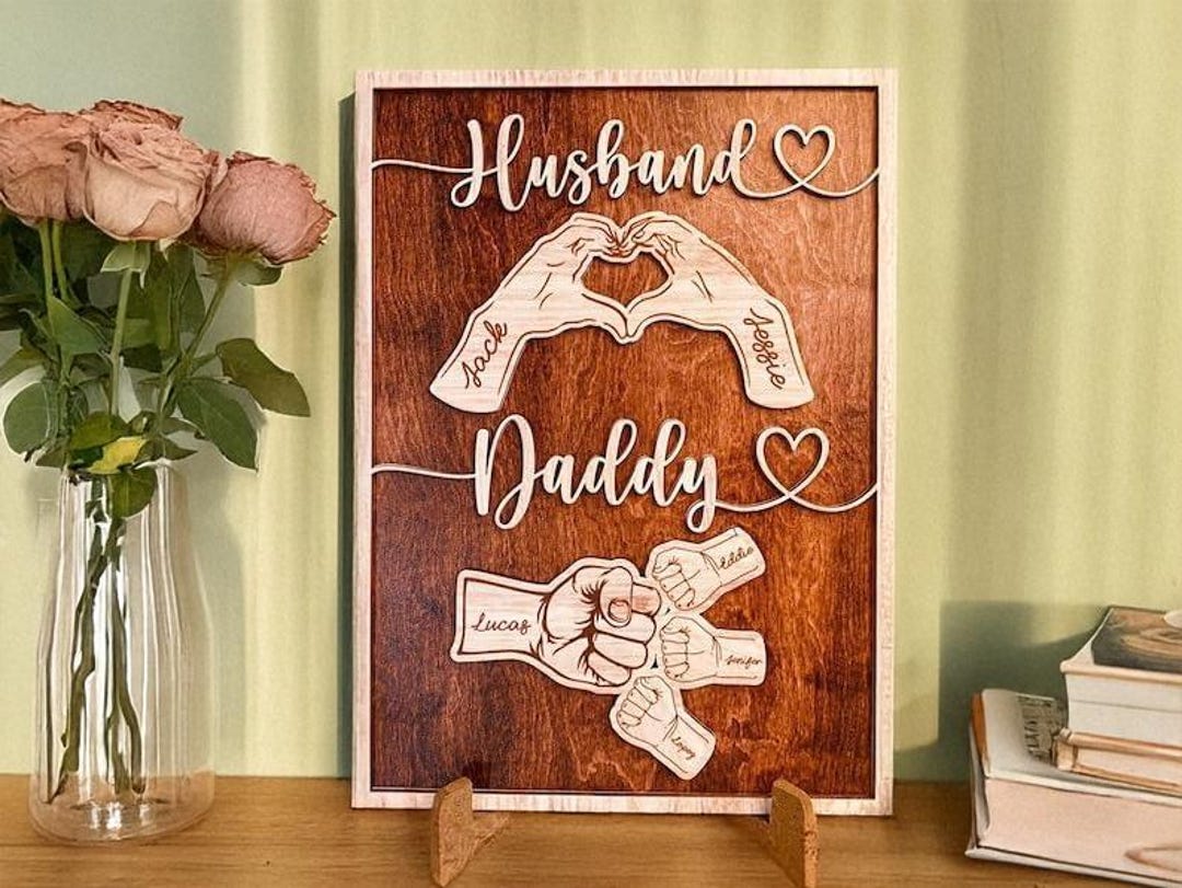 Personalized Father's Day Gift | Fist Bump Personalized Dad and Kids ...