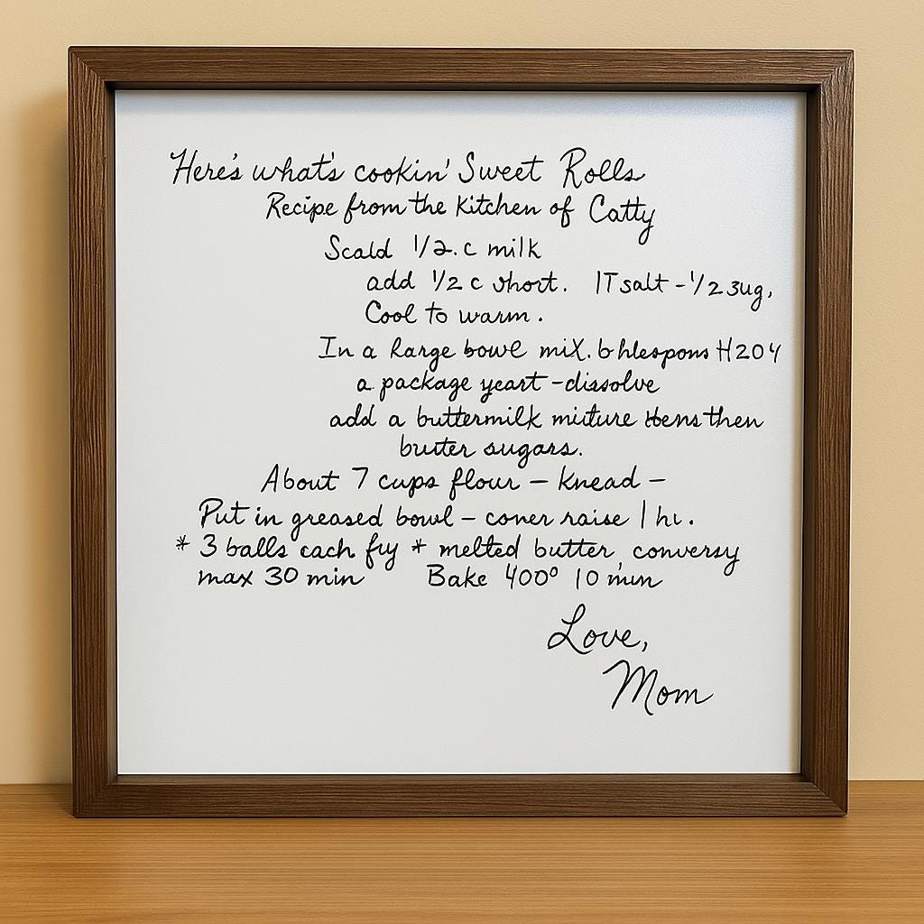 Custom Handwritten Recipe Sign – Personalized Wood Frame Recipe ...