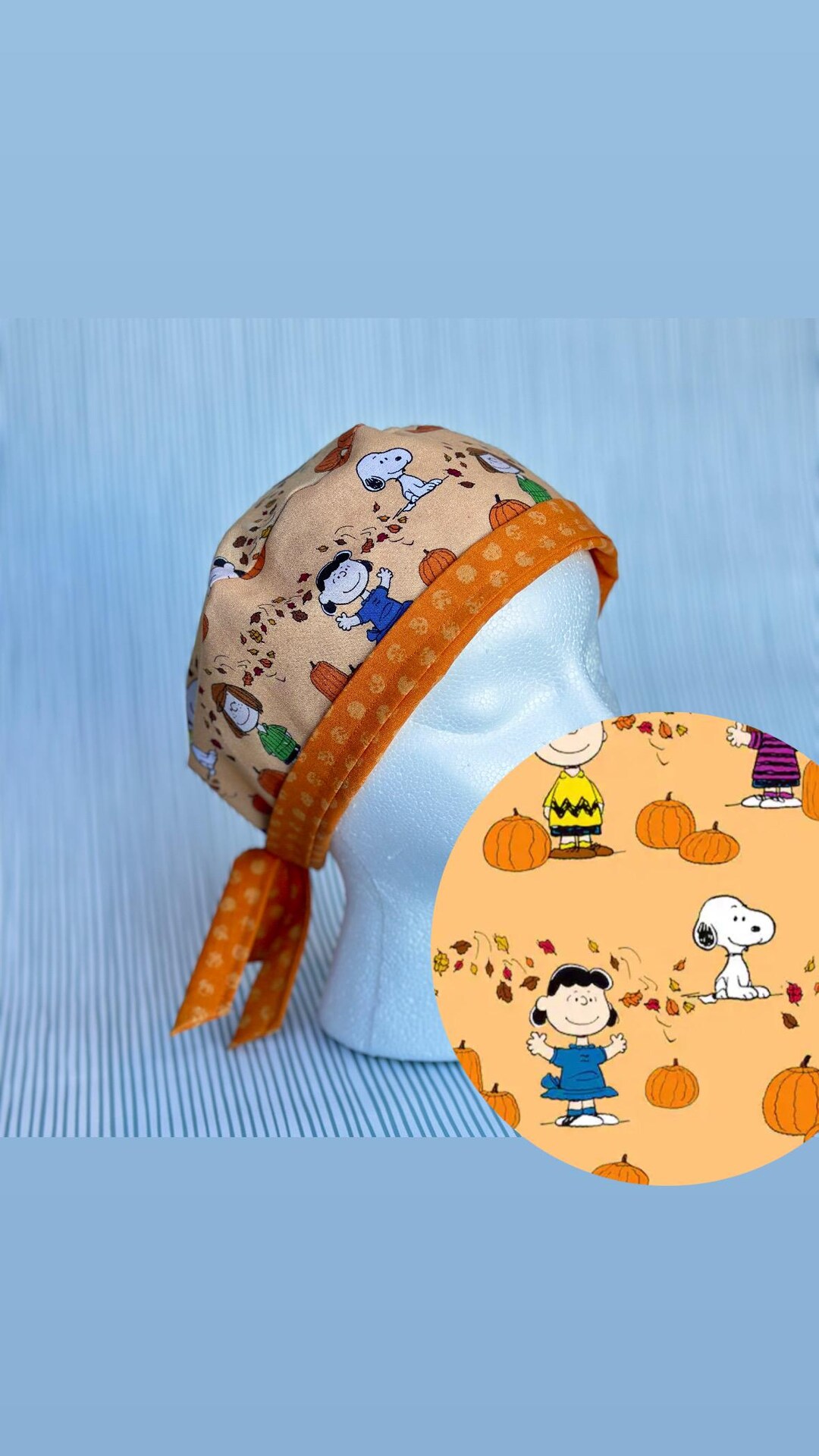 Surgical Scrub Cap With Charlie Brown Pumpkin Patch Autumn / Fall ...
