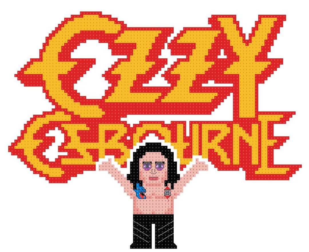 Ozzy Osbourne Cross Stitch Pattern - Etsy