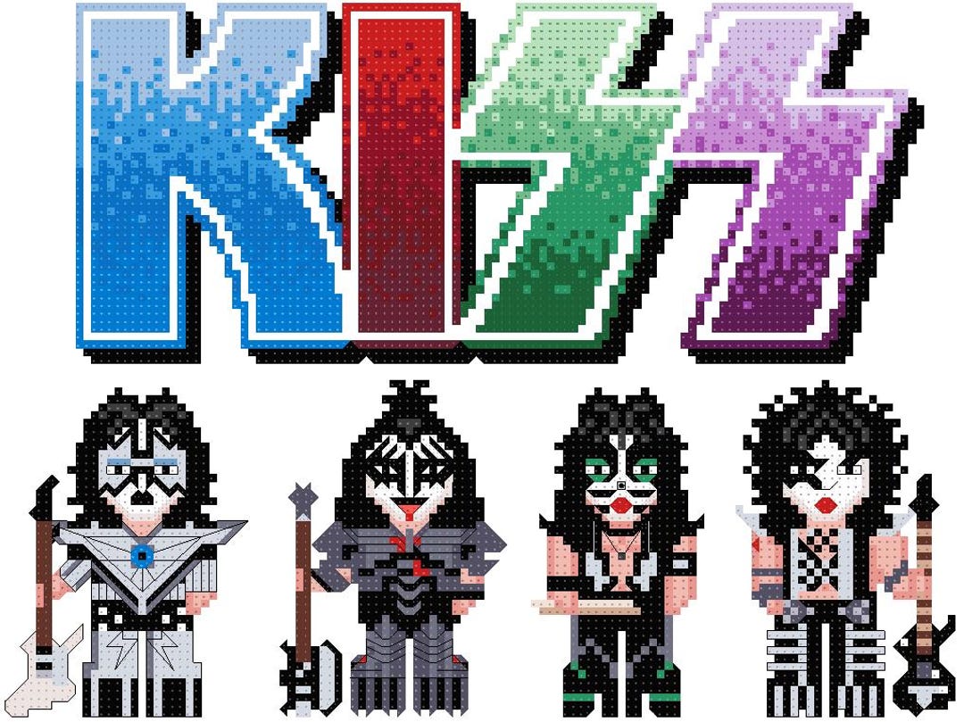 Kiss Band Cross Stitch Pattern - Etsy