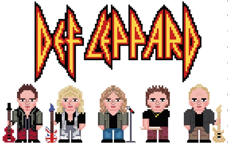 Def Leppard With Vivian Campbell Cross Stitch Pattern - Etsy