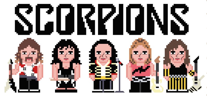 Scorpions Band Cross Stitch Pattern - Etsy