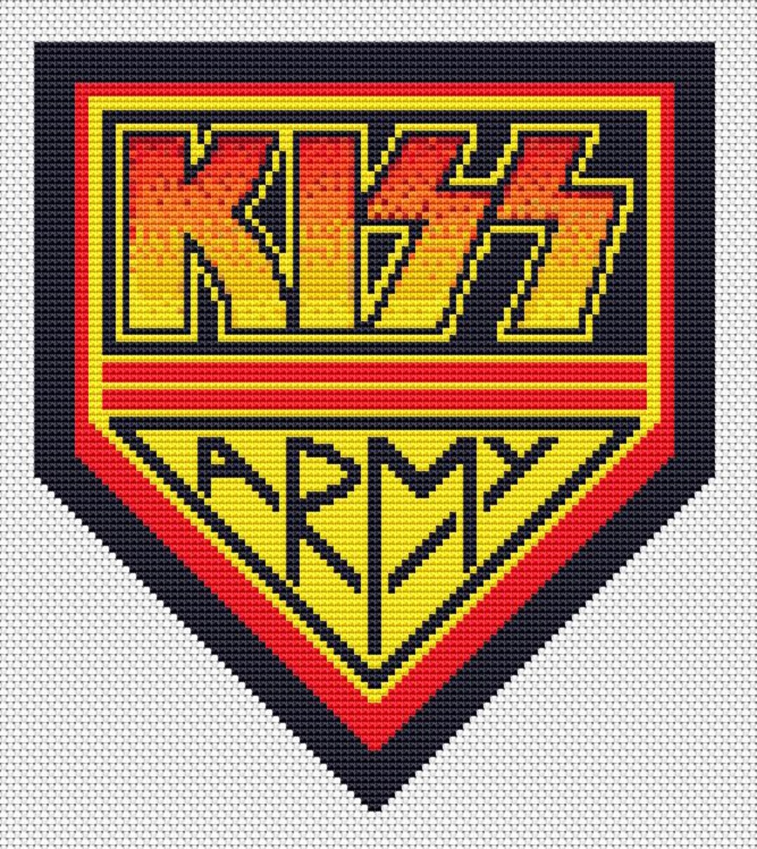 Kiss Army Cross Stitch Pattern - Etsy