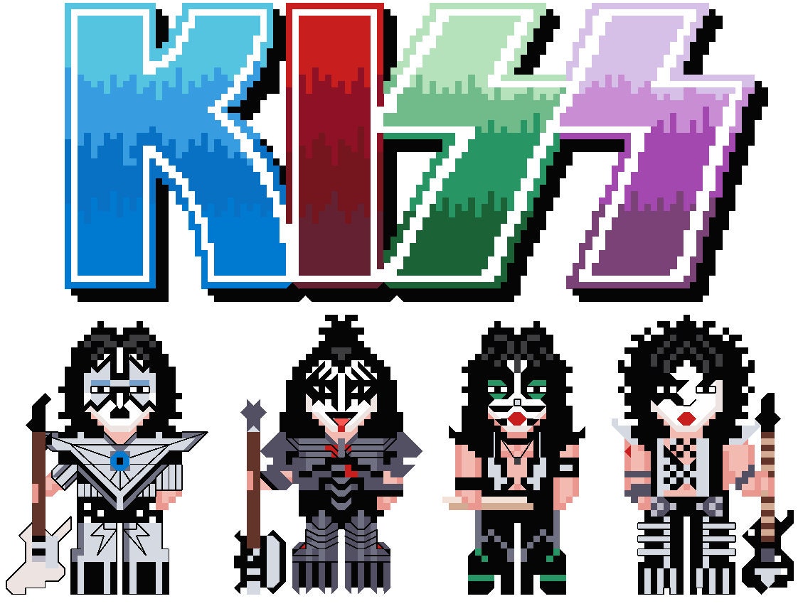 Kiss Band Cross Stitch Pattern - Etsy