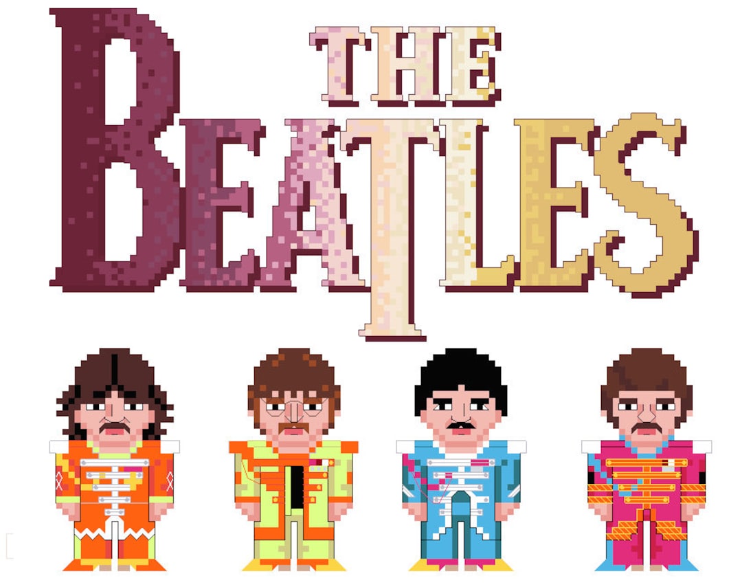 The Beatles Sgt. Pepper's Cross Stitch Pattern - Etsy