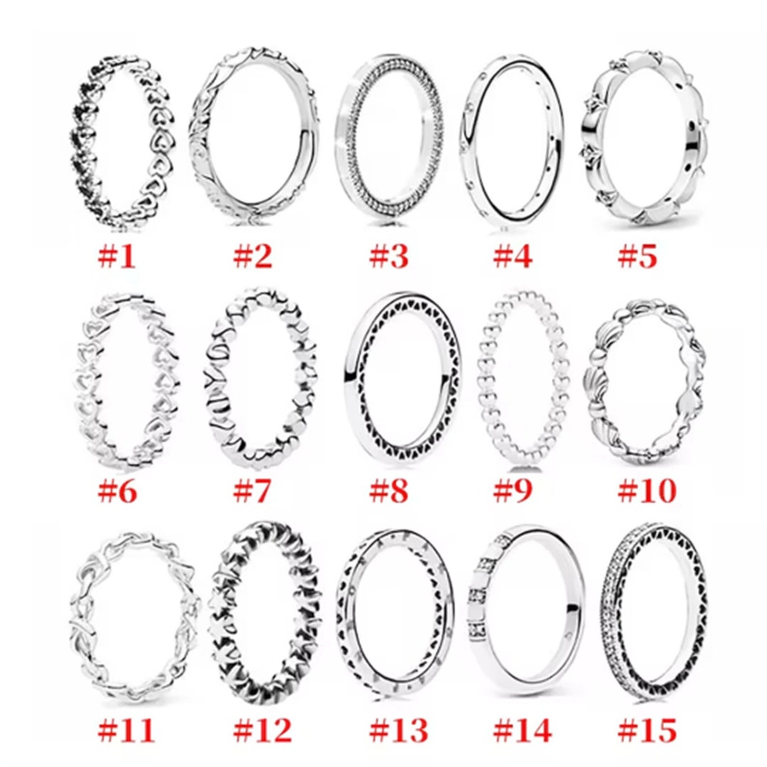 Pandora Ring, Charm Ring, Pandora Simple Romantic Ring, Lianzhu Ai ...