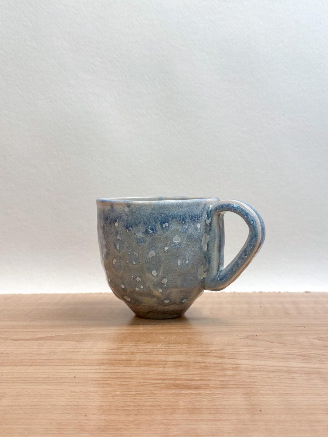 Handmade Textured Cortado Mug • Blue Crystal Glaze - Etsy
