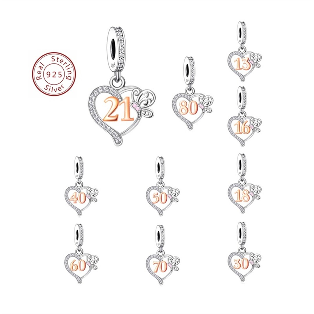 13th, 16th, 18th, 21t Birthday Dangle Charm, Birthday Celebration ...