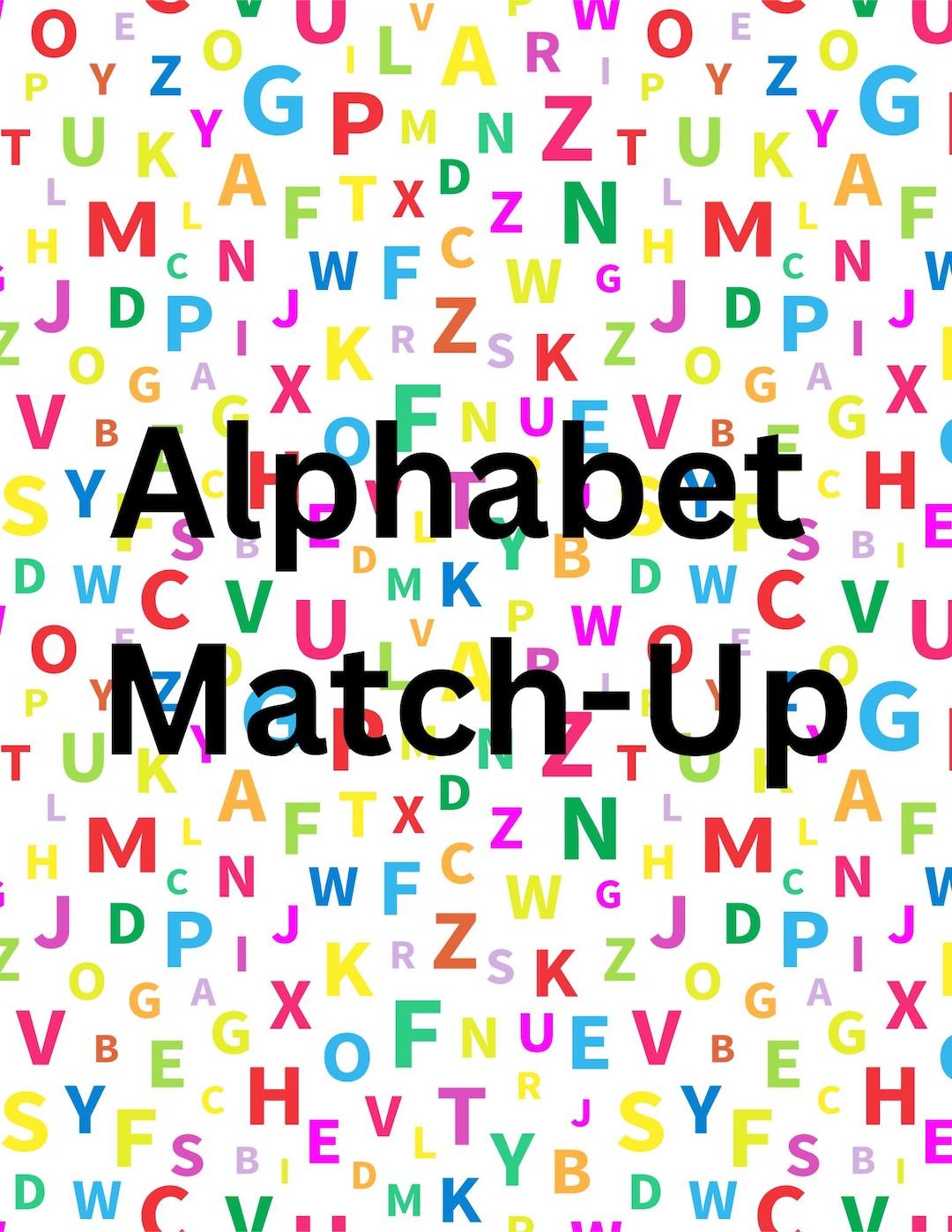 Cut and Glue ABC Match-up - Etsy